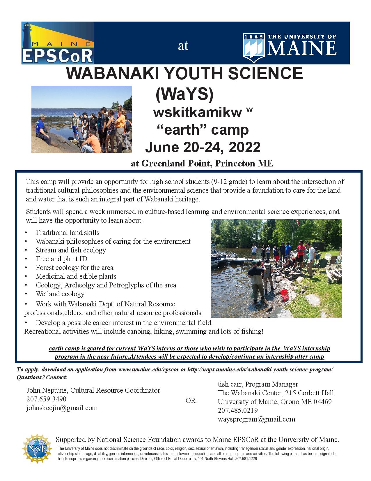 CAMPS - Wabanaki Youth In Science